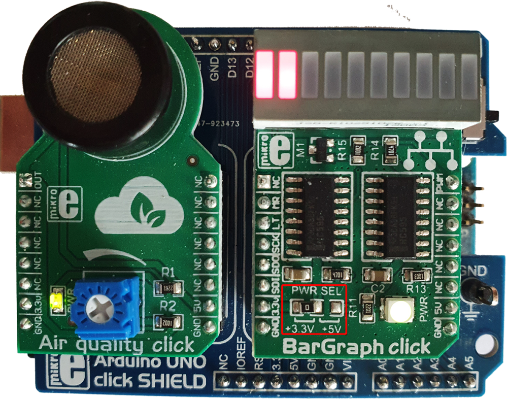 mikroe Click Boards am Arduino – ckArduino